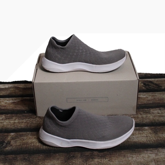 Vessi | Shoes | Vessi Everyday Slip On Grey Waterproof Sneakers Size 1 ...